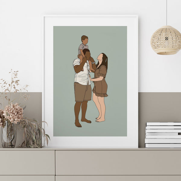 Minimalist Portrait | Custom Faceless Portrait Art Made From Your Photo ...
