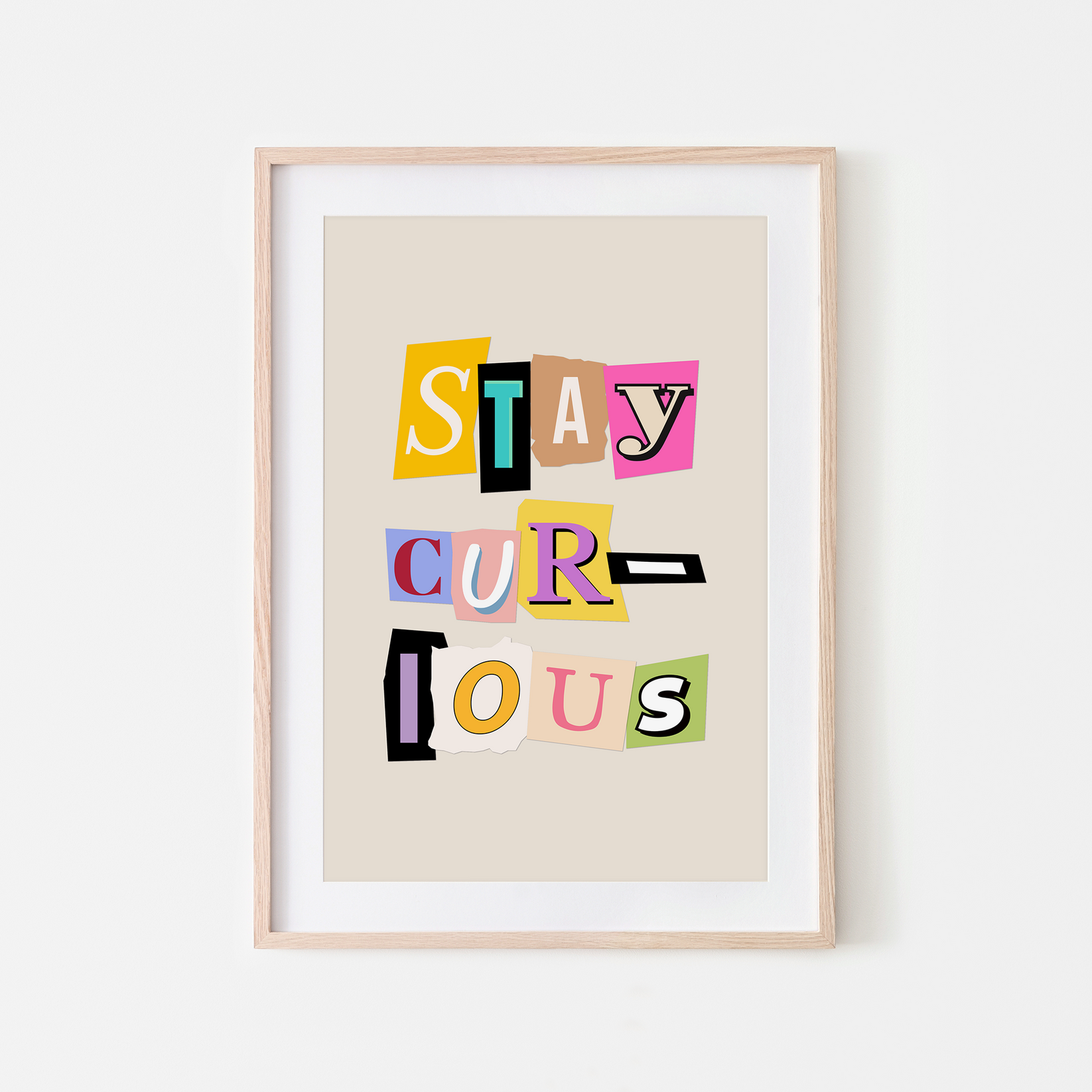 The Print Nook | Stay Curious Quirky Fun Kids Room Wall Art Posters